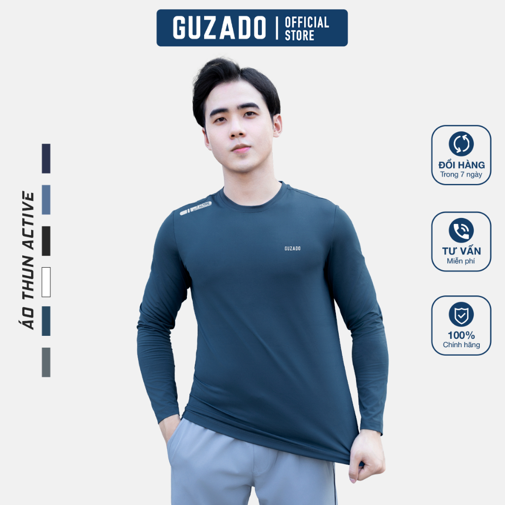 Áo thun dài tay nam thu đông giữ nhiệt GUZADO Heattech Cao Cấp,Co Giãn ...
