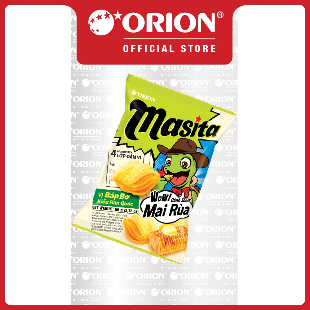 Bánh Snack ORION Mai Rùa 4 lớp Masita vị Bắp Bơ Hàn Quốc 60G | Shopee ...