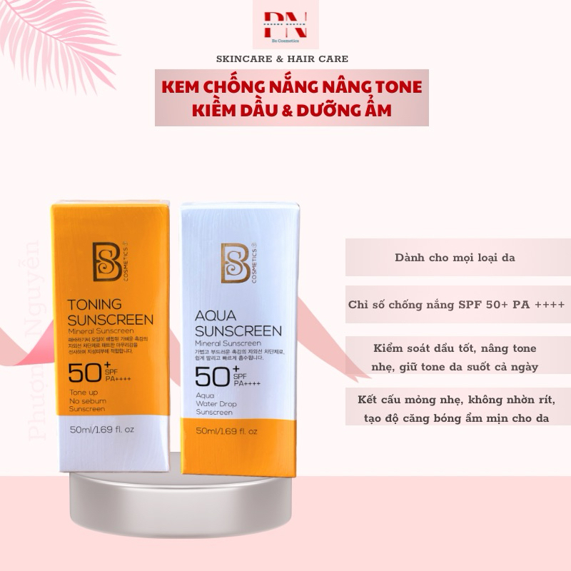 [Mẫu mới] KEM CHỐNG NẮNG NÂNG TONE Dưỡng ẩm - kiềm dầu BS COSMETICS ...