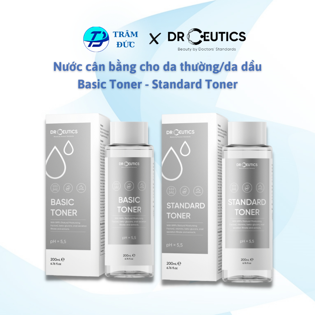 DRCEUTICS Basic Toner/Standard Toner Cấp Ẩm Cho Da Dầu (200ml) | Shopee ...