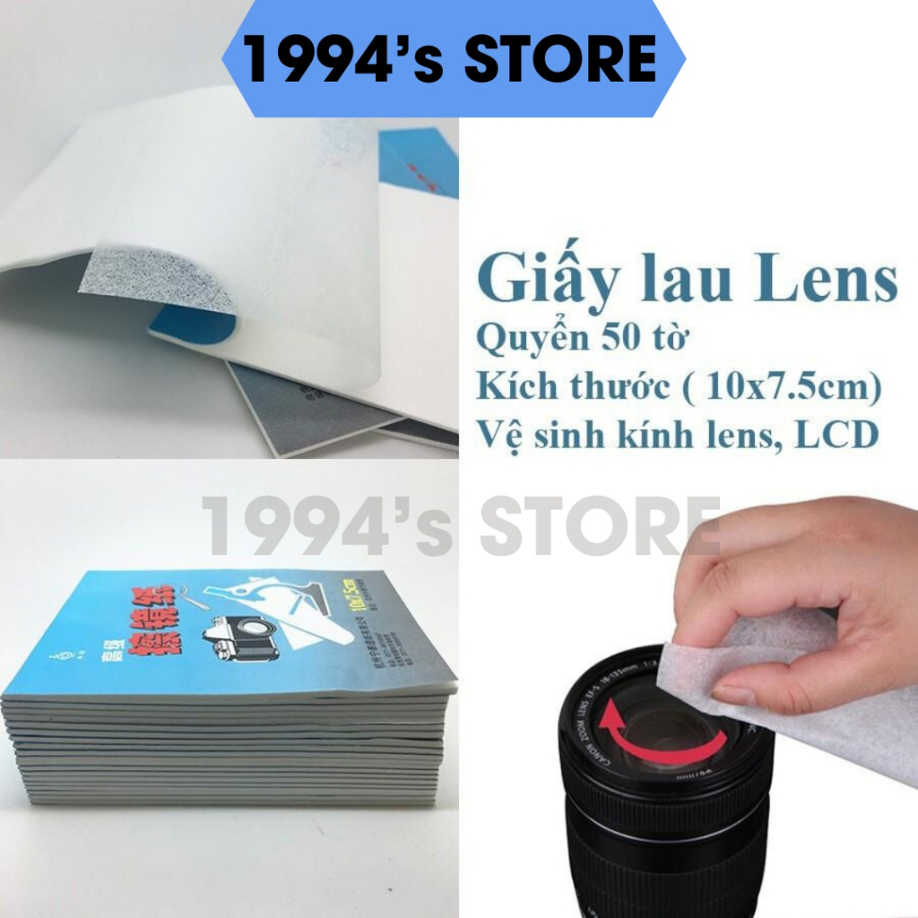 Giấy dầu lau lens, ống kính, màn hình LCD máy ảnh, máy quay, máy tính ...