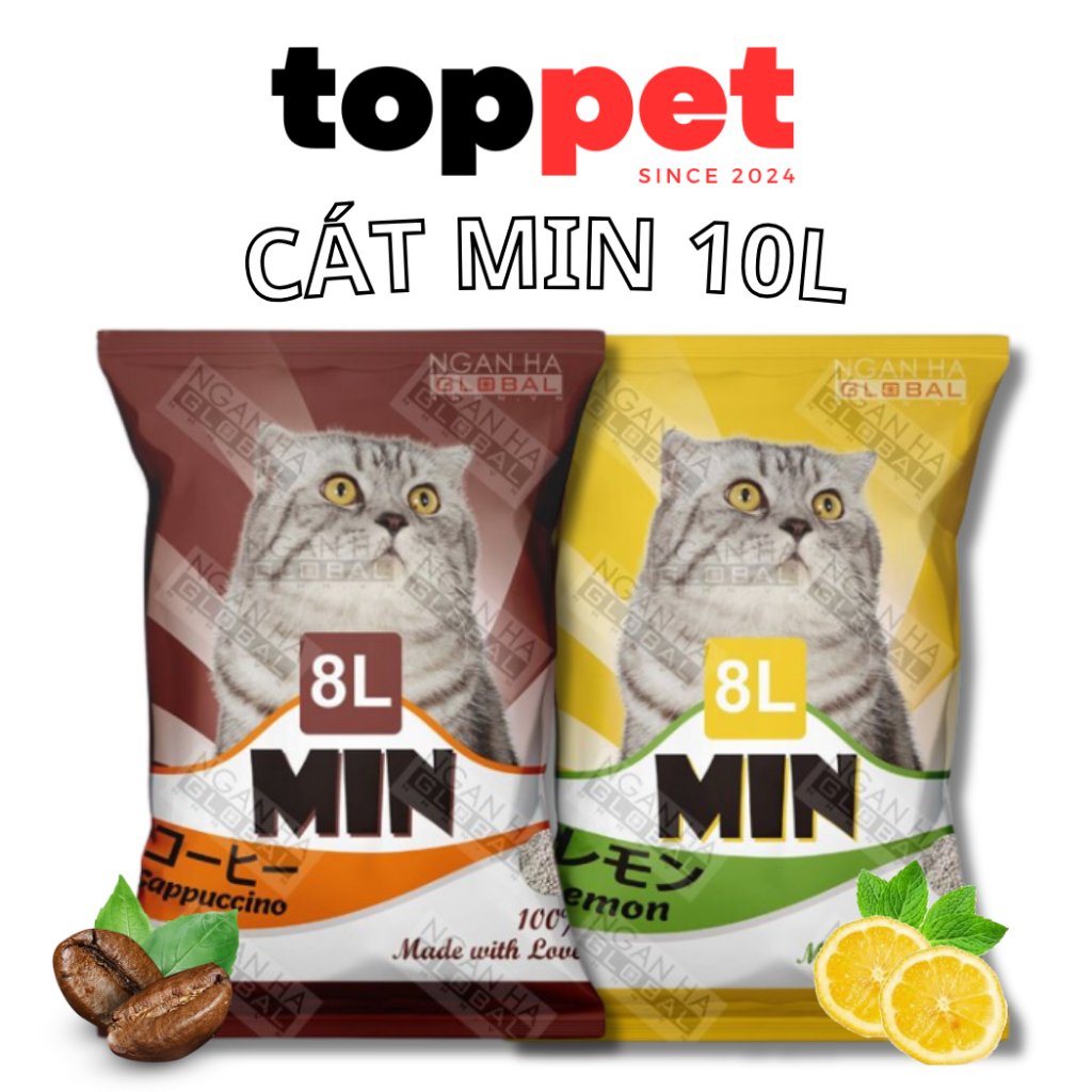 Cát vệ sinh cho mèo MIN 8L 3.5KG - Cát mèo khử mùi ít bụi MIN | Shopee ...