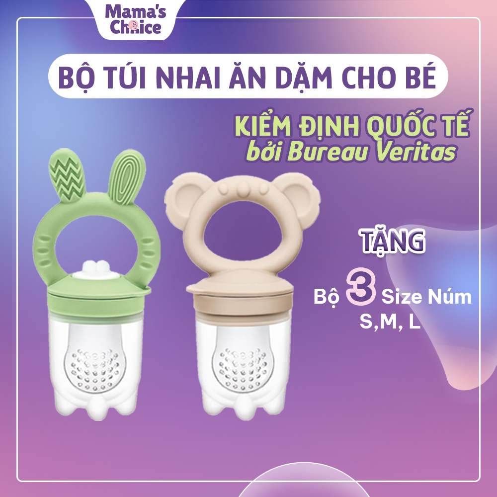 Túi Nhai Ăn Dặm Mama's Choice Cho Bé, Núm Nhai Hoa Quả Chống Hóc, Tặng ...