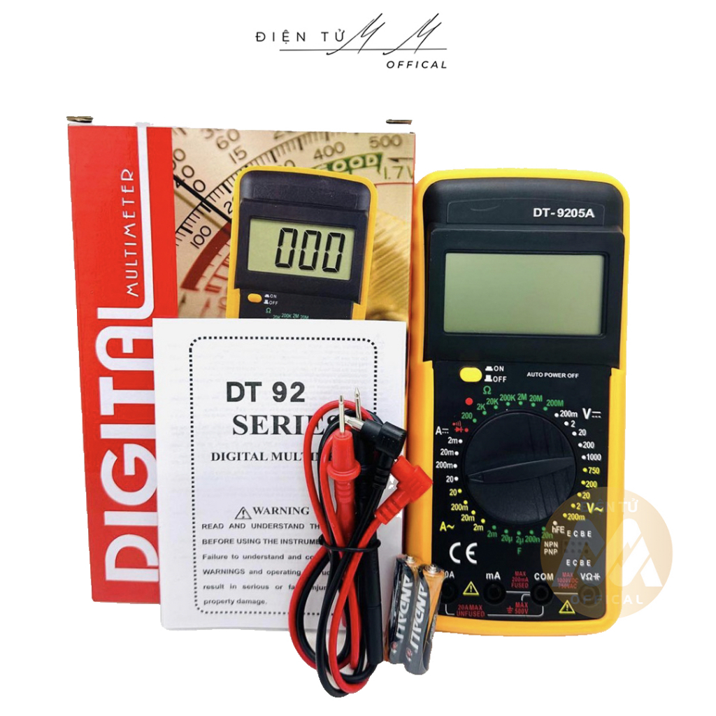 ĐỒNG HỒ ĐO ĐIỆN VẠN NẶNG HIỆN SỐ 9205 DIGITAL MULTIMETER ( bao gồm pin ...