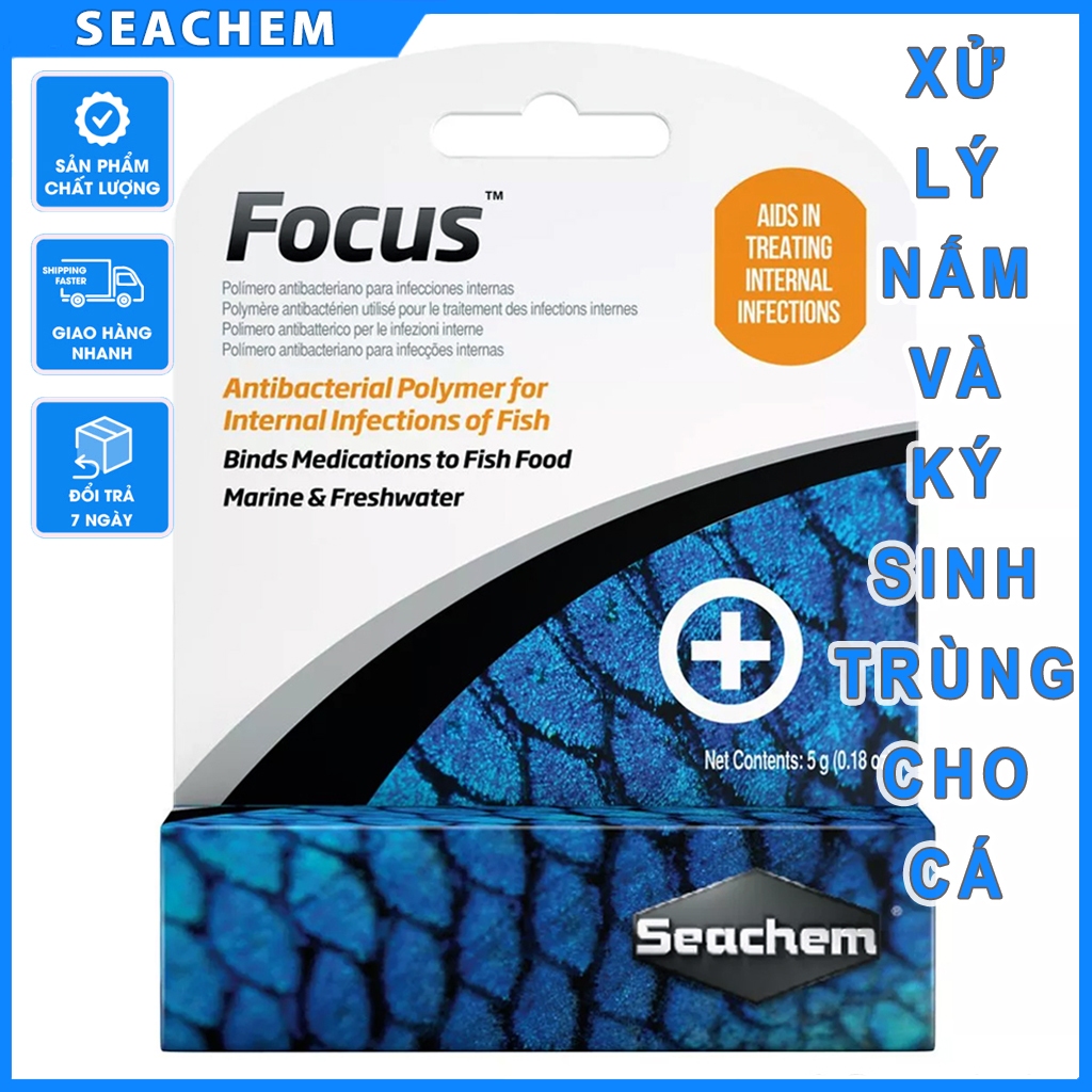 Chế phẩm Seachem - Focus hỗ trợ xử lý nấm, ký sinh trùng cho cá cảnh ...