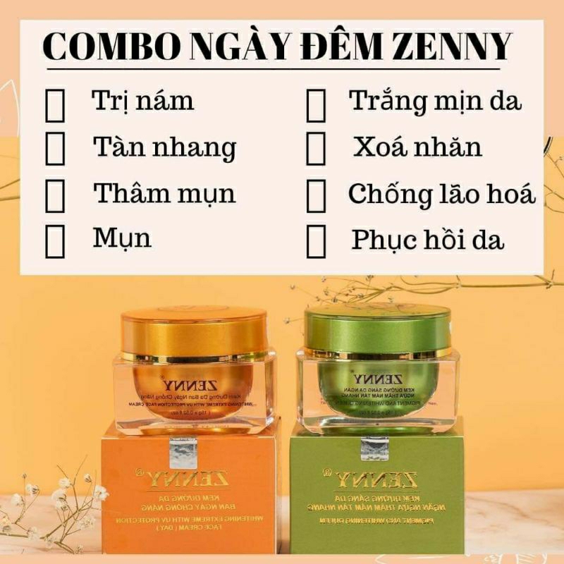 Kem zenny ngày và đêm (tặng kèm 2serum, 1na, 1 bông tẩy trang) | Shopee ...