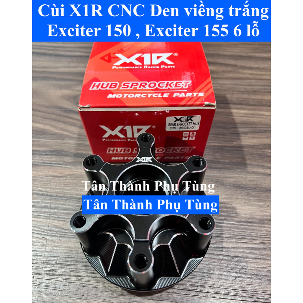 Cùi đĩa CNC X1R Màu đen viềng trắng Exciter 150, 155 6 lỗ chính hãng ...