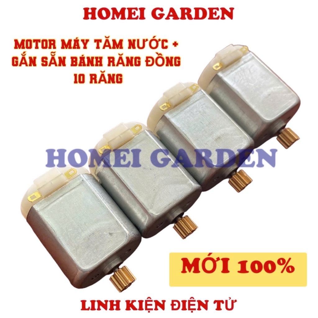 Động cơ motor 280 gắn sẵn bánh răng đồng 10 răng sử dụng cho máy tăm ...