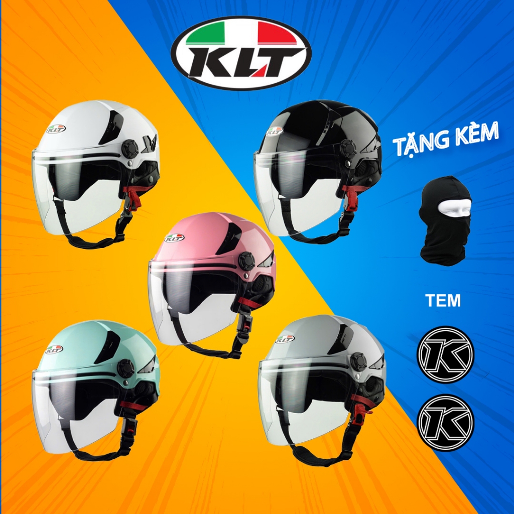 Mũ BH KLT Tiger Jet 1/2 K6 (có kính đen) | Shopee Việt Nam