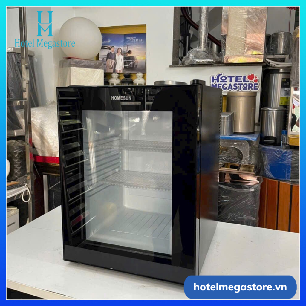 Tủ mát minibar làm lạnh đồ uống cửa kính dung tích 40 lít Homesun BCG ...