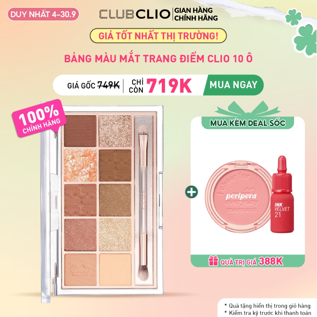 [Voucher 30K][Săn deal] Màu Mắt Trang Điểm Clio Pro Eye Palette 6G ...