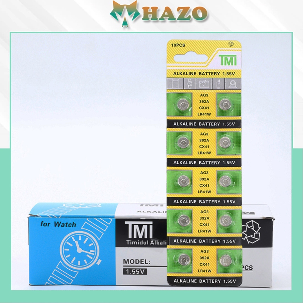 Vỉ 10 Viên Pin AG3 392A CX41 LR41W Pin Đồng Hồ | Shopee Việt Nam