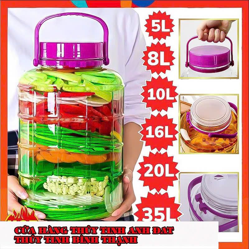 Bình Thủy Tinh Ngâm Rượu ( Hỏa tốc HCM), Ngâm Trái Cây, Nuôi Giấm, Cải Chua, Dưa Cà Nắp Tím có ...