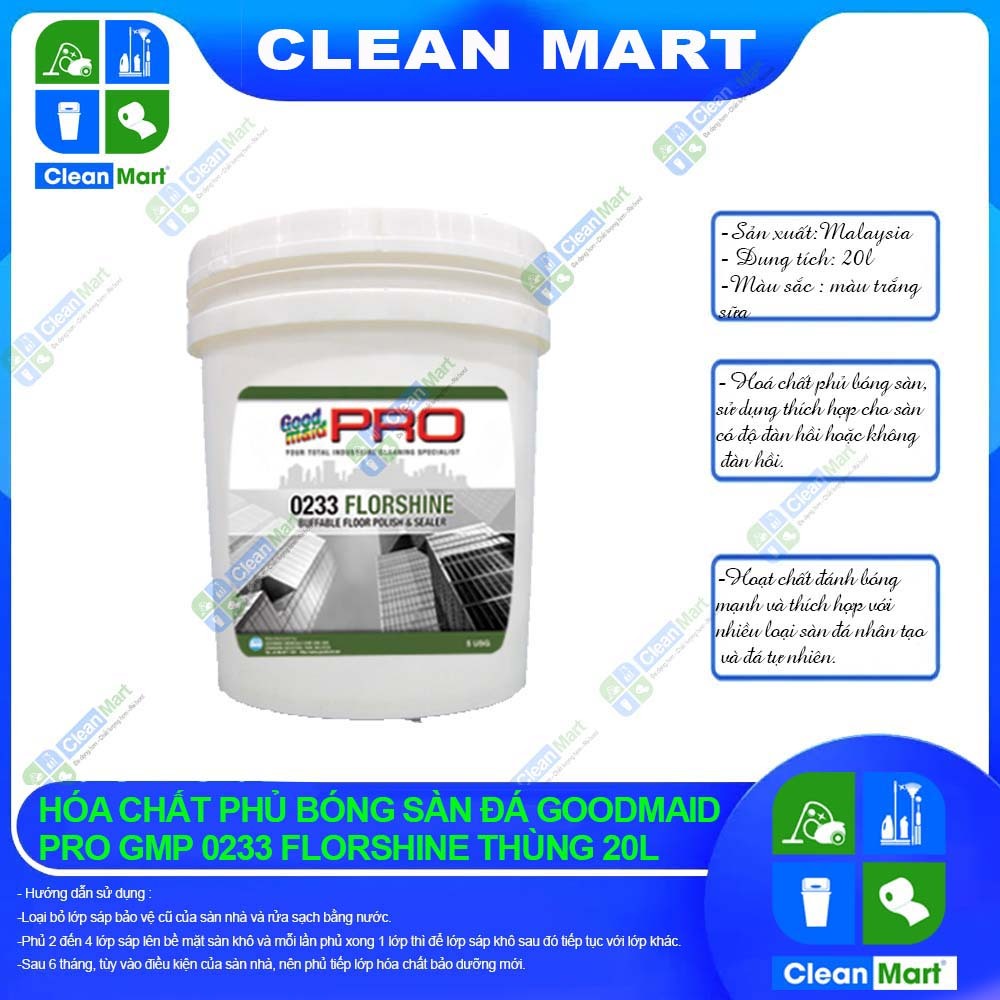 [GOODMAID PRO] Hóa Chất Phủ Bóng Sàn Đá Goodmaid Pro GMP 0233 FLORSHINE ...