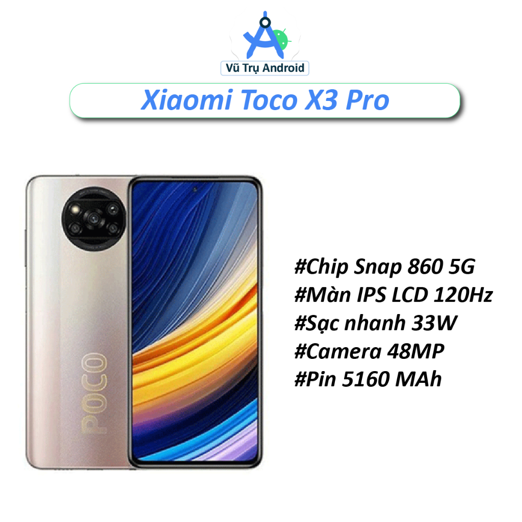 Điện thoại Xiaomi Poco X3 Pro RAM 8/256GB chip Snapdragon 860 màn 120Hz ...