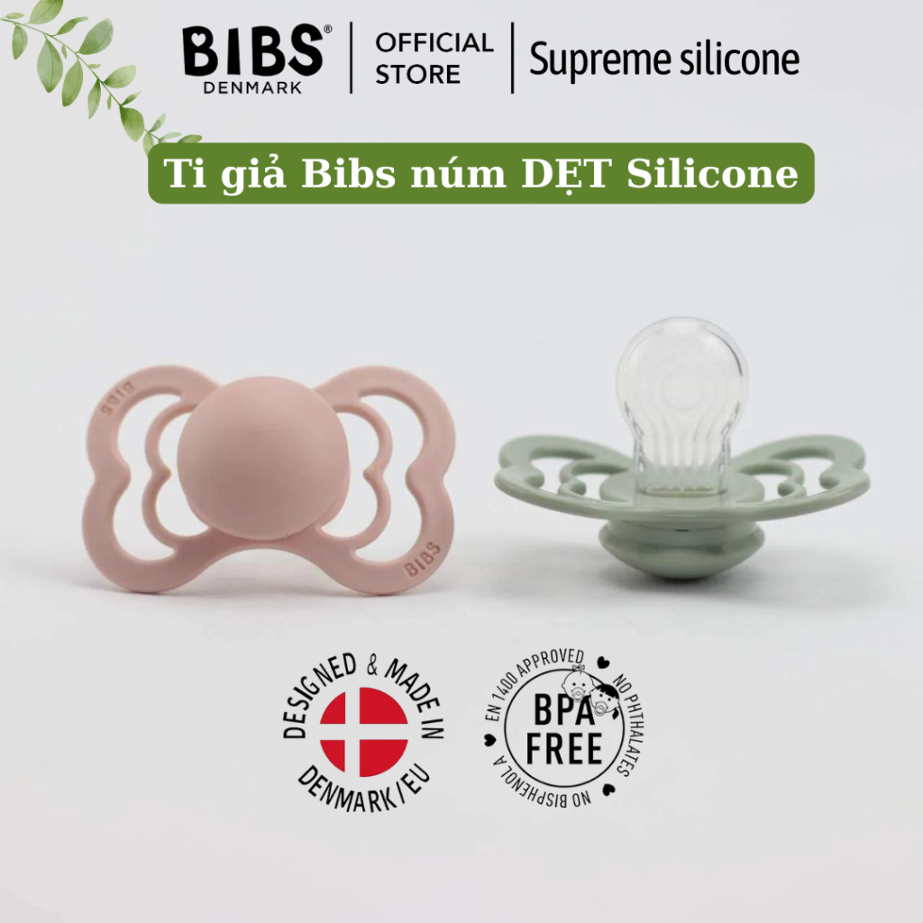 Ti giả Bibs Supreme Silicone ty ngậm núm DẸT silicone cho bé 0-6-18m ...