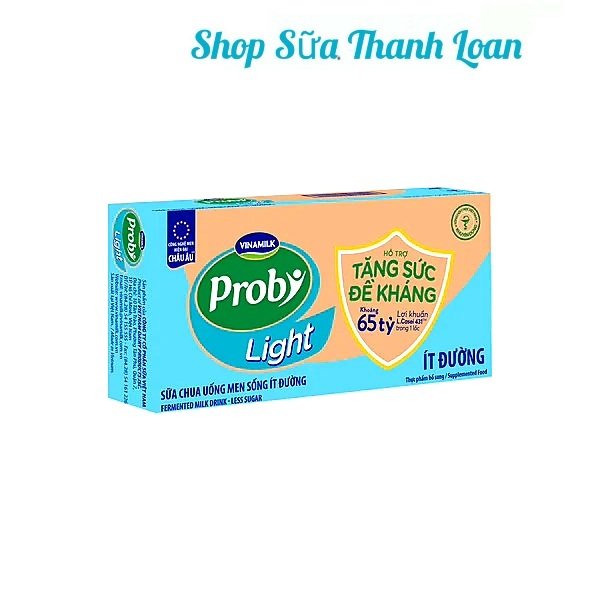THÙNG 50 CHAI SỮA CHUA UỐNG PROBI ÍT ĐƯỜNG - LỐC 5 CHAI 65ML | Shopee ...