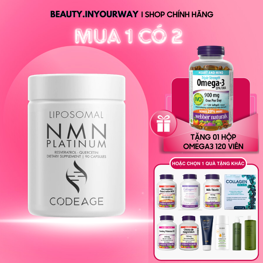 [TEM CHÍNH HÃNG] Viên Uống NMN Codeage, Codeage NMN Siêu Trẻ Hóa, Kéo Dài Tuổi Thọ Codeage ...