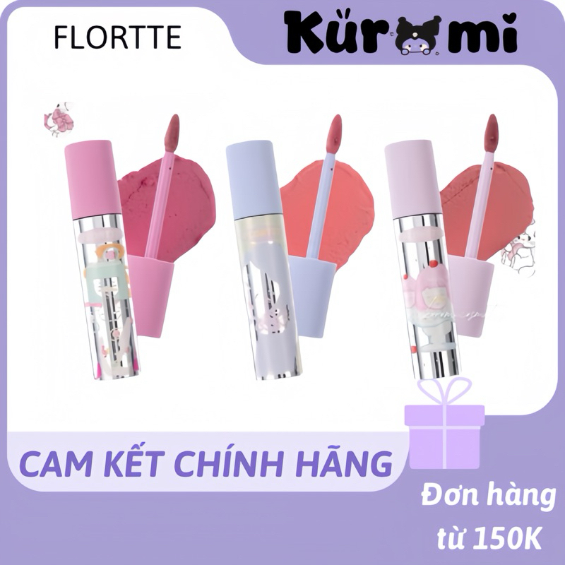 [FLORTTE] Son Kem bùn flortte không lem dưỡng Môi Lì Mềm Mịn Như Nhung Wackky Girl's vỏ bạc sáng ...