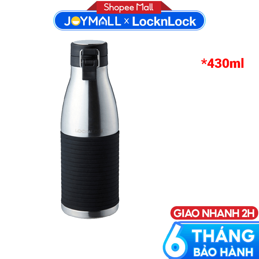 Bình giữ nhiệt LocknLock Cylinder Bottle LHC4145SLV 430ml, Hàng chính hãng, mạ đồng đặc biệt ...