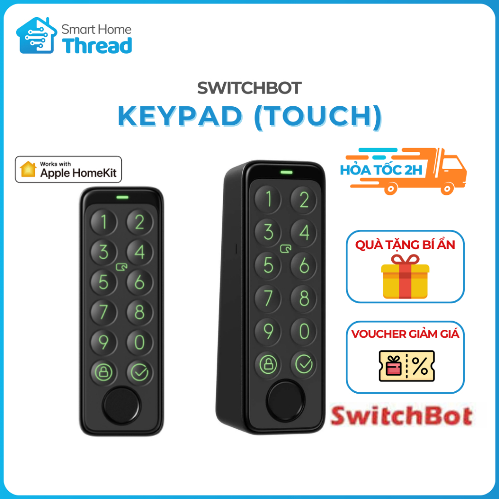SwitchBot KeyPad / KeyPad (Touch) - Khóa số vân tay thông minh SwitchBot, kết hợp với SwitchBot ...