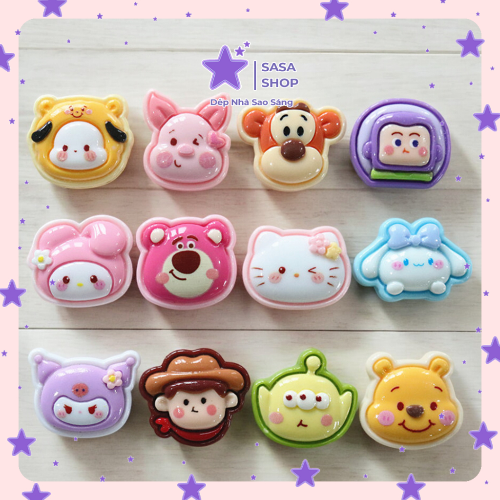 Sticker/Jibbitz/Charm 3D Gấu Dâu, Toy Story, Hello Kitty Cực Dễ Thương ...