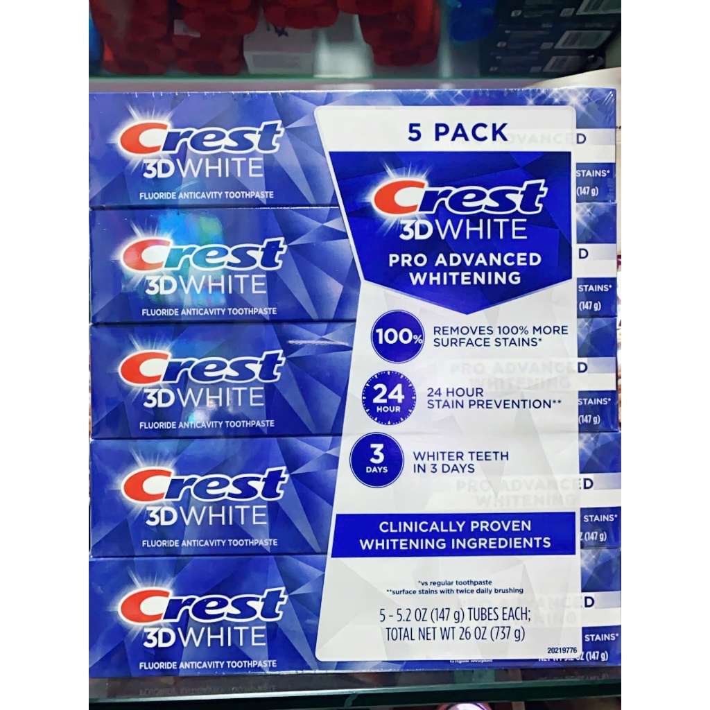 {Hàng Mỹ}Kem Đánh Trắng Răng Crest 3D White Pro Advanced Whitening 147g | Shopee Việt Nam