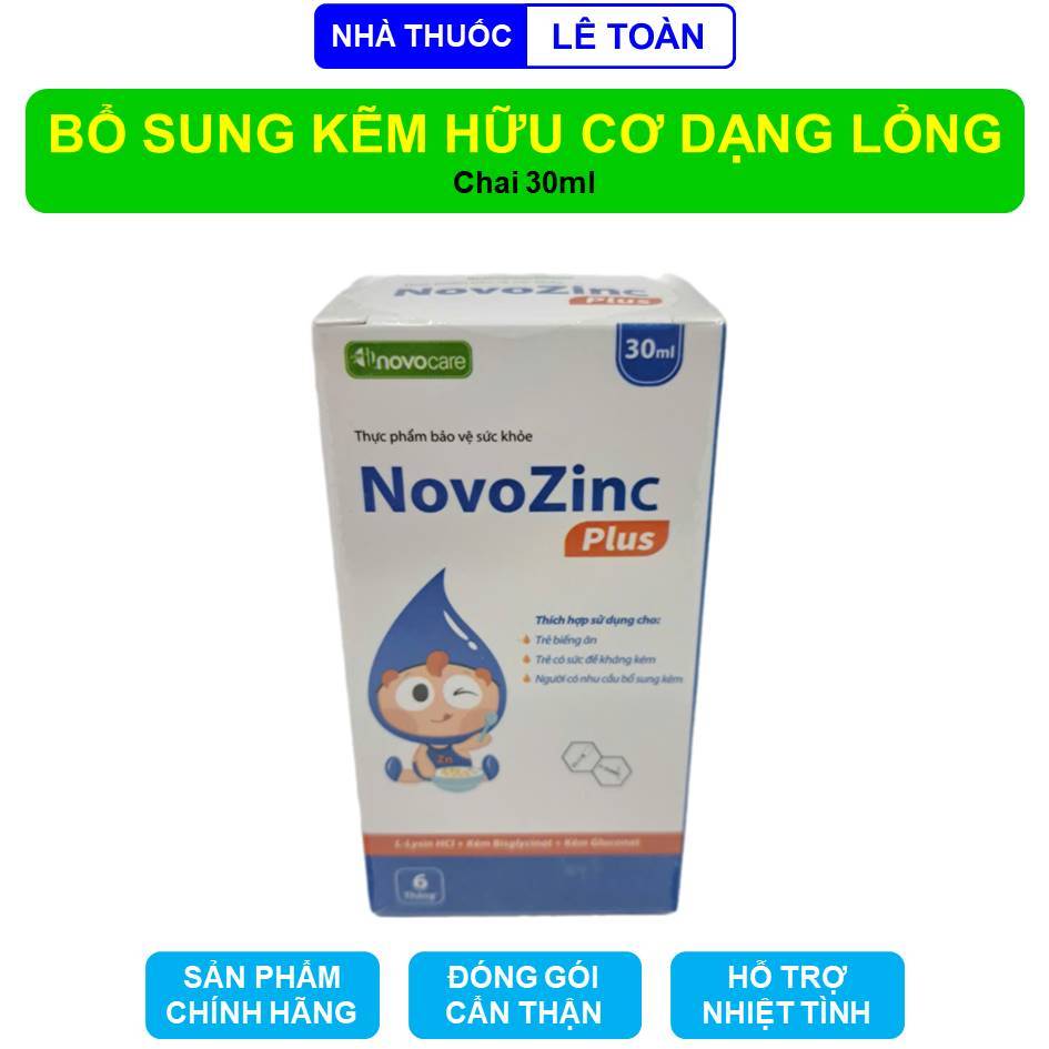 Dung dịch uống bổ sung kẽm cho bé NovoZinC Plus hỗ trợ tăng cường sức ...