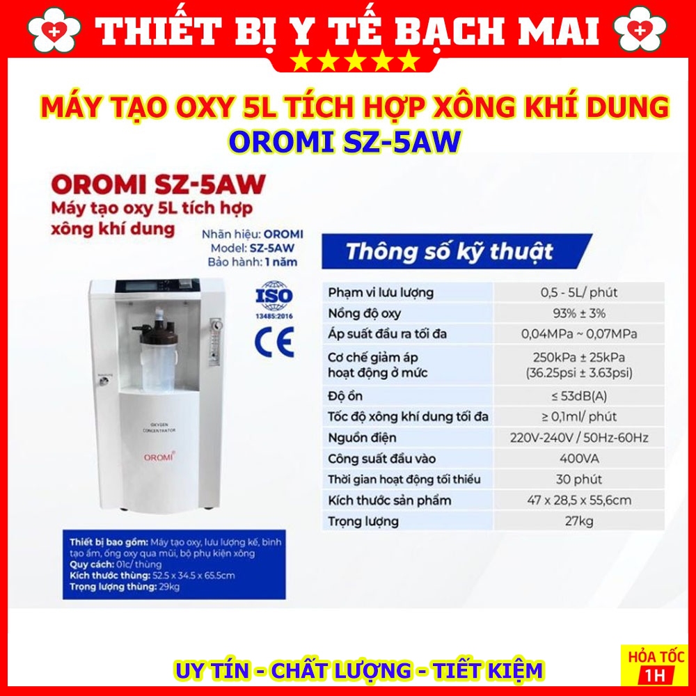 Máy Tạo Oxy 5L Tích Hợp Xông Khí Dung OROMI SZ-5AW - Hàng Chính Hãng | Shopee Việt Nam
