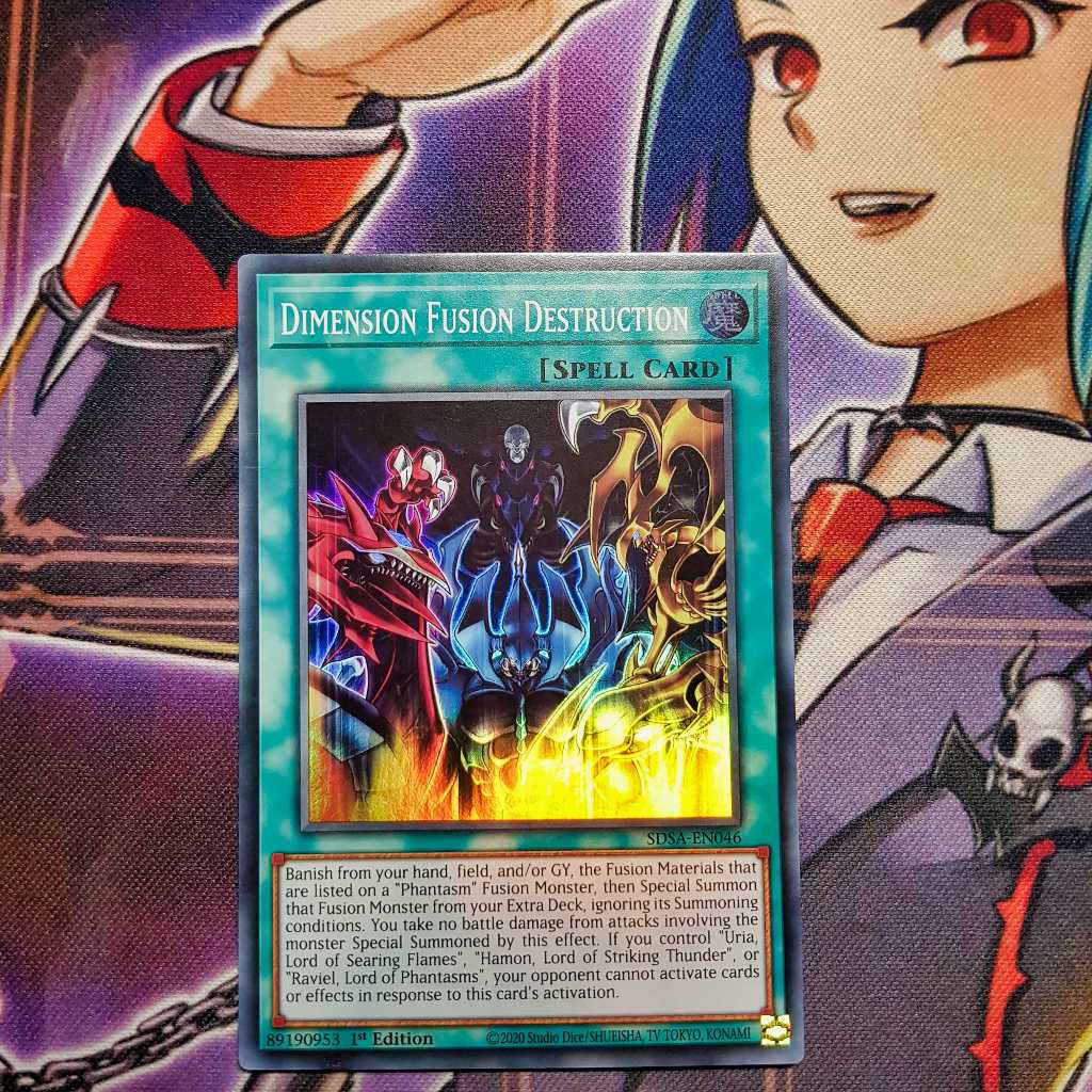 Thẻ bài Yugioh chính hãng | Dimension Fusion Destruction | SDSA super rare. | Shopee Việt Nam