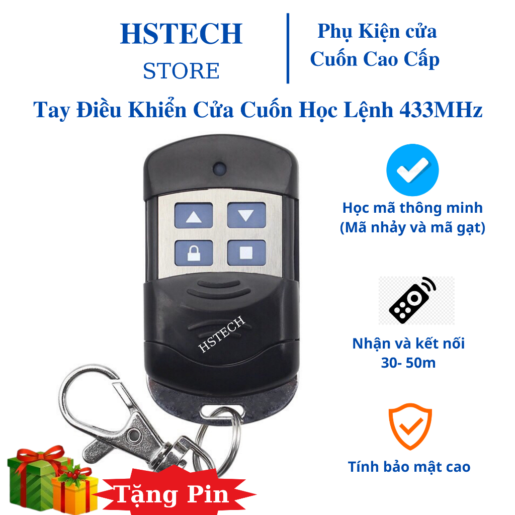 {Gò Vấp} Remote cửa cuốn học lệnh HStech học lệnh thông minh tần số 433Mhz bảo hành 1-1 | Shopee ...