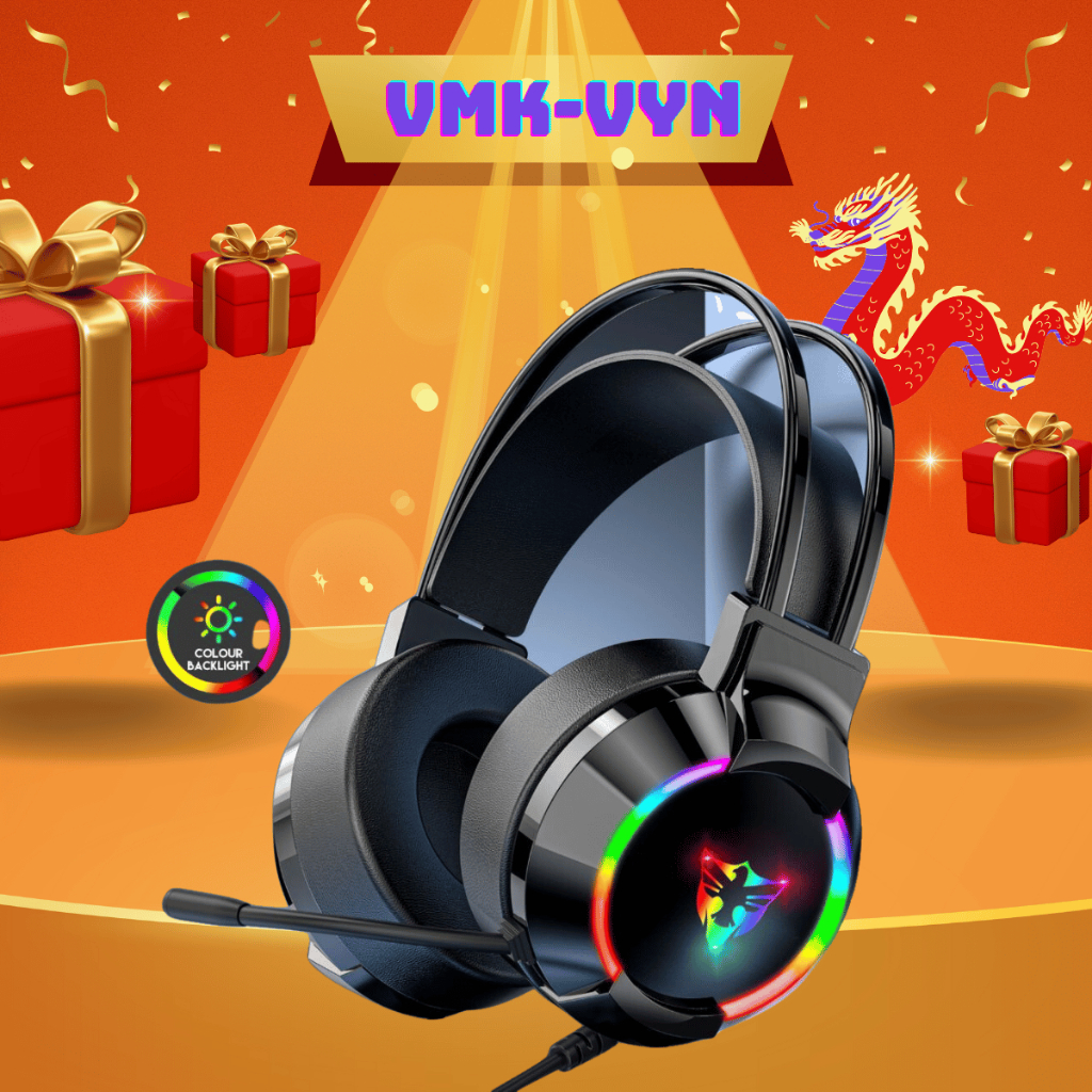 Tai Nghe Gaming Chụp Tai G606/ G608, Tai Nghe Máy Tính Có Mic, Jack Cắm USB, Âm Thanh 7.1 VMK ...