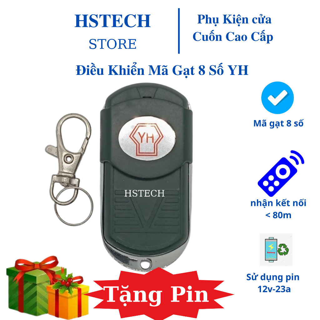 [Gò Vấp] Remote cửa cuốn mã gạt YH Hstech tần số 433mhz bảo hành 1-1 hỗ trợ trọn đời | Shopee ...