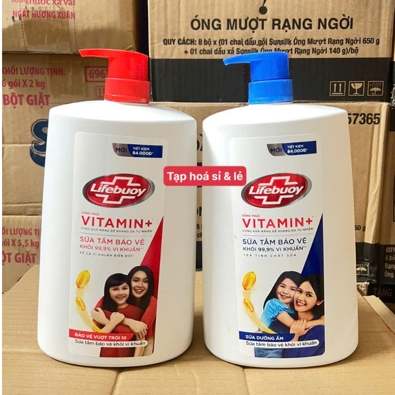 Sữa Tắm Lifebuoy xanh đậm/ đỏ chai 1,1kg | Shopee Việt Nam