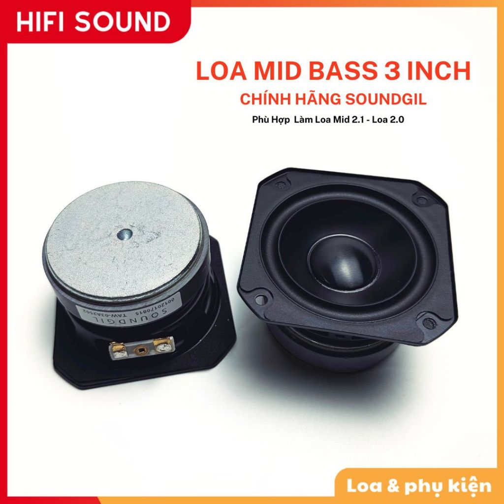 Củ Loa Mid Bass Sound Gil 3 inch 4ohm 20-40w. DIY loa siêu bass, siêu mạnh hãng Soundgil từ Hifi ...