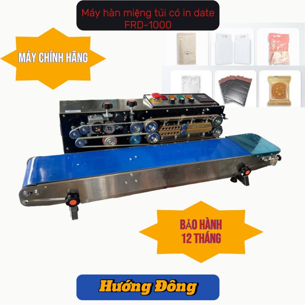 máy hàn miệng bao có indate FRD-1000, máy hàn miệng túi có indate inox ...