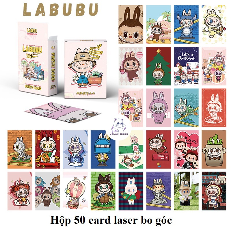 [SẴN] Labubu | Hộp thẻ card laser 50 tấm (mới)/ photo card lomocard ...