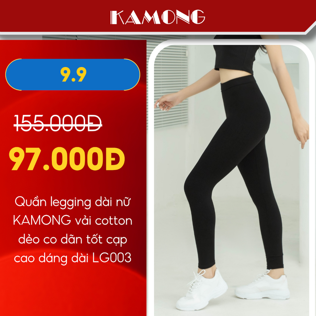 [KAMONG] Quần legging dài nữ KAMONG vải cotton dẻo co dãn tốt cạp cao dáng dài LG003 | Shopee ...