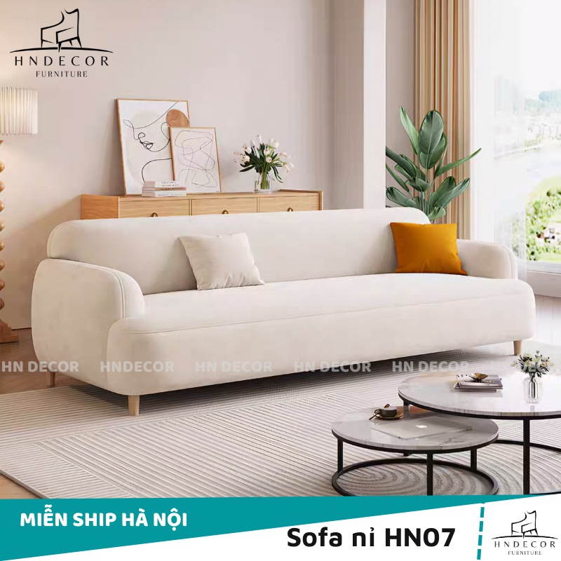 Ghế sofa nỉ HN07 HN decor bọc nỉ theo yêu cầu bảo hành 12 tháng ...