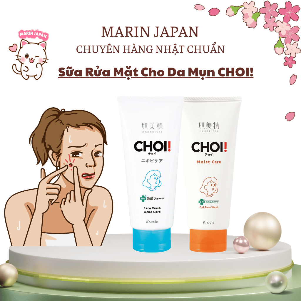 [CHÍNH HÃNG] Sữa rửa mặt da dầu mụn Kracie Hadabise CHOI Acne Care Face ...