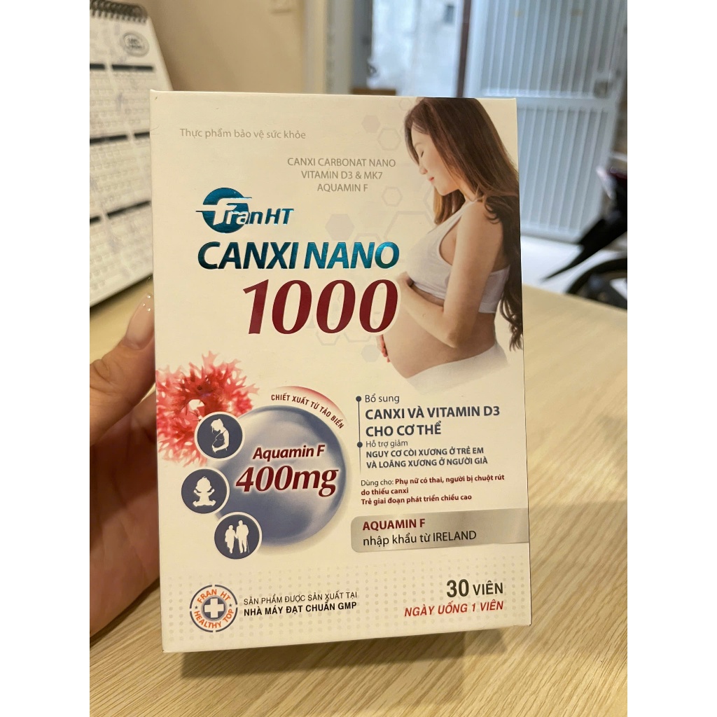 Viên uống bổ sung Canxi và Vitamin D3 cho cơ thể - CANXI NANO 1000 (30 ...