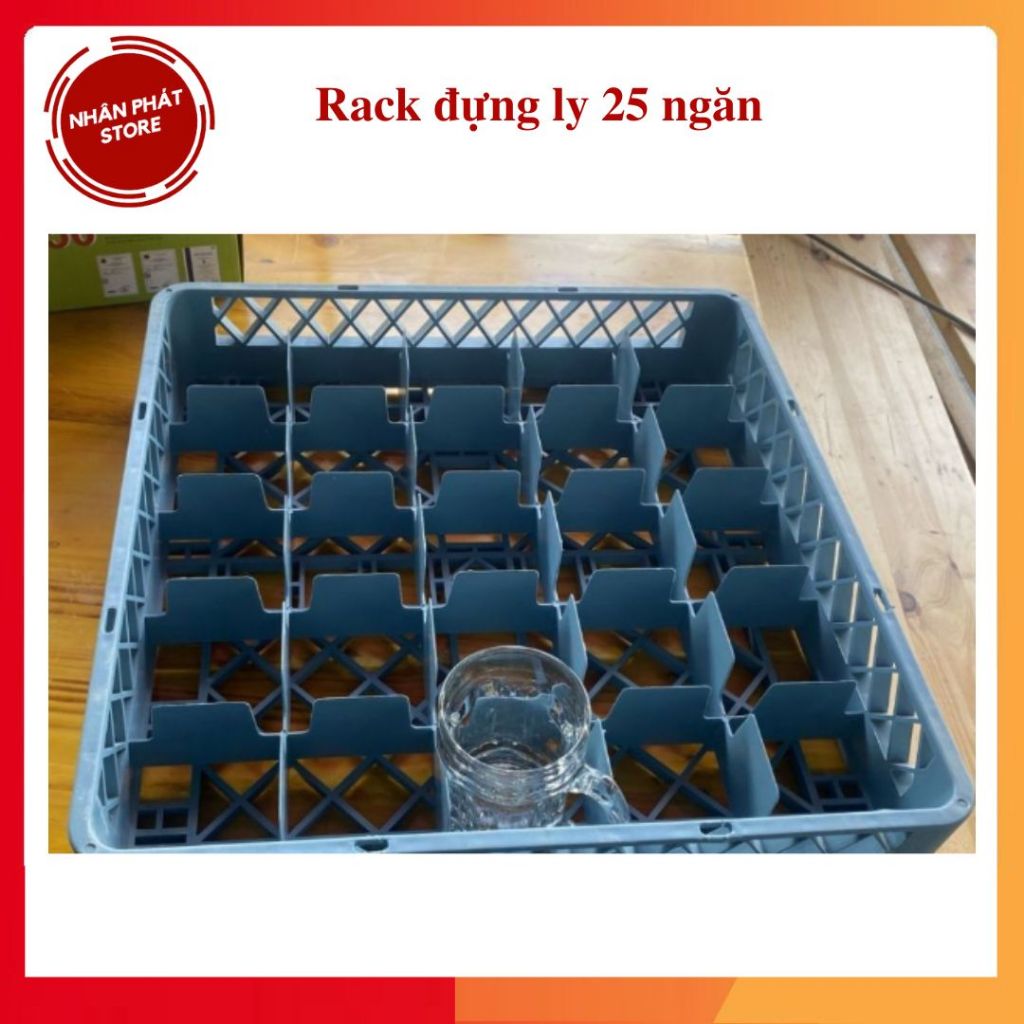 RACK ĐỰNG LY 25 NGĂN - SỬ DỤNG ĐƯỢC CHO MÁY RỬA CHÉN CÔNG NGHIỆP ...