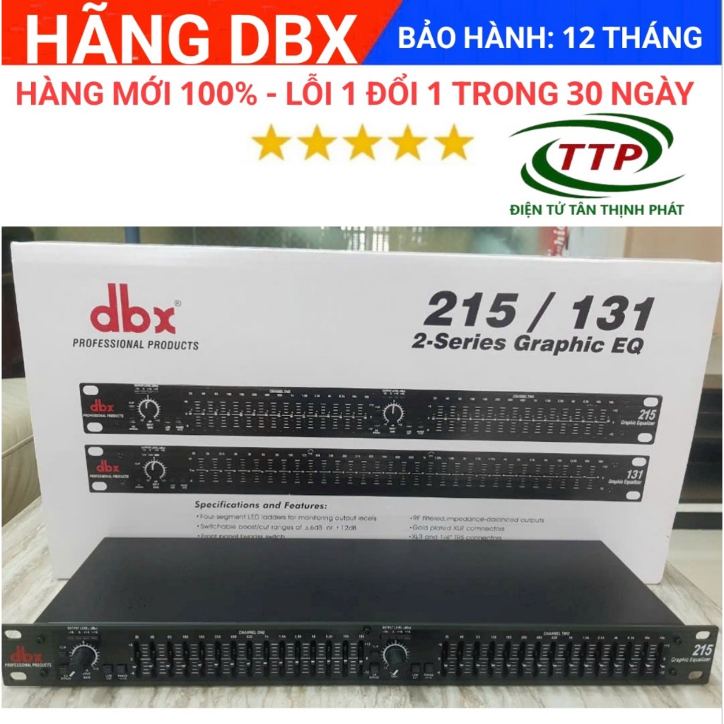 [LOẠI 1 DBX]Thiết bị equalizer dbx 215 màu đen hàng chuẩn cao cấp loại ...