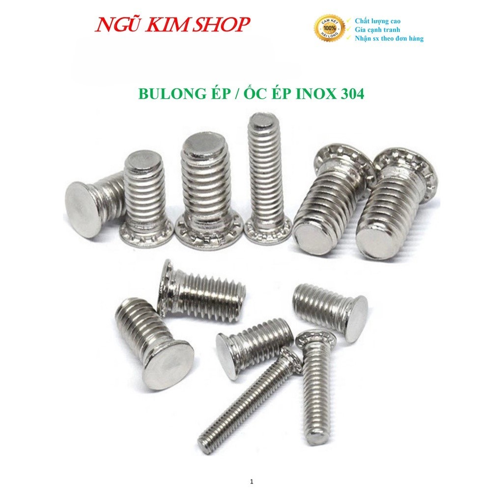 BULONG ÉP _ ỐC ÉP (FHS) M3, M4, M5, M6, M8 x L INOX304 | Shopee Việt Nam