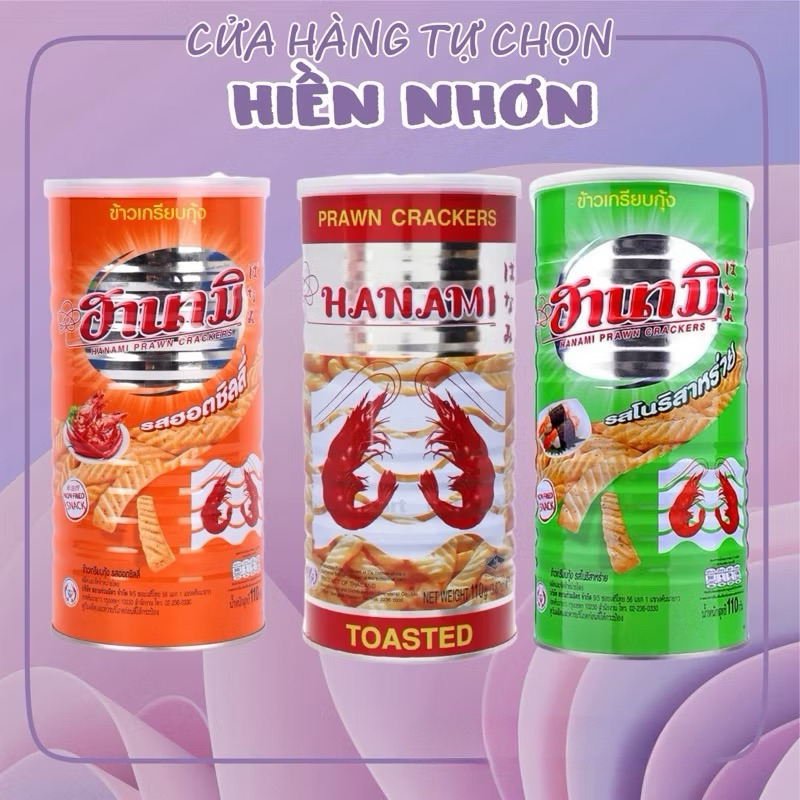 [TẾT 2025] Lon 110gr Snack Hanami vị tôm Thái Lan - Bánh phồng tôm lon ...