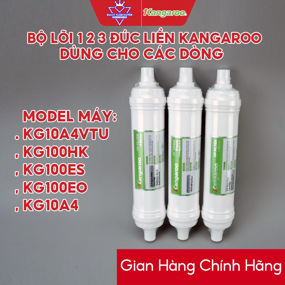 Bộ lõi lọc nước 123 Kangaroo đúc liền dùng cho model KG10A4VTU, KG100HK, KG100ES, KG100EO ...