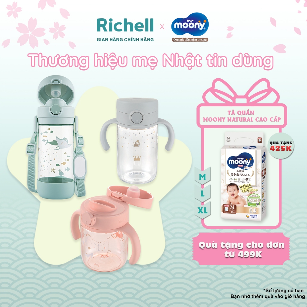 Bình uống Trực tiếp RICHELL Nhật AXSTARS chống sặc 200ml-320ml-450ml | Baby | Shopee Việt Nam