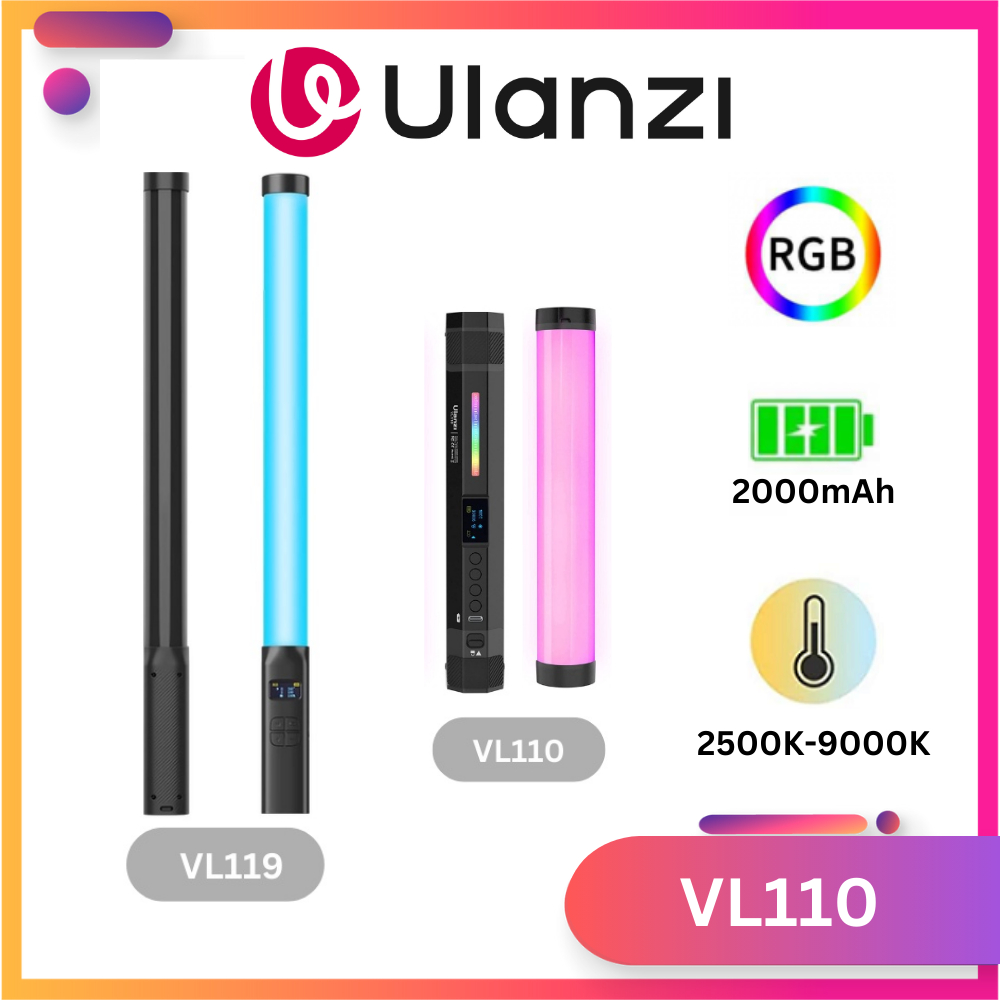 ULANZI VL110 RGB / VL119 RGB (2500K-9000K) - Đèn Ống Từ Tính Đổi Màu ...