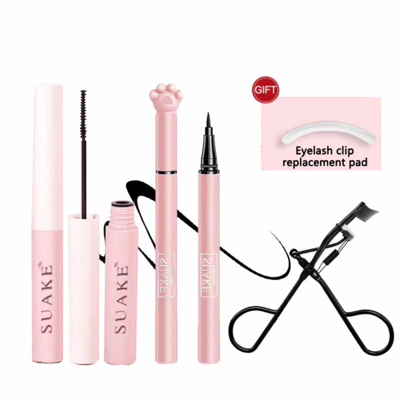 [ComBo] Bộ Makeup Set 3pcs Cơ Bản Làm Đẹp Mắt SUAKE Màu Hồng Tặng Miếng ...