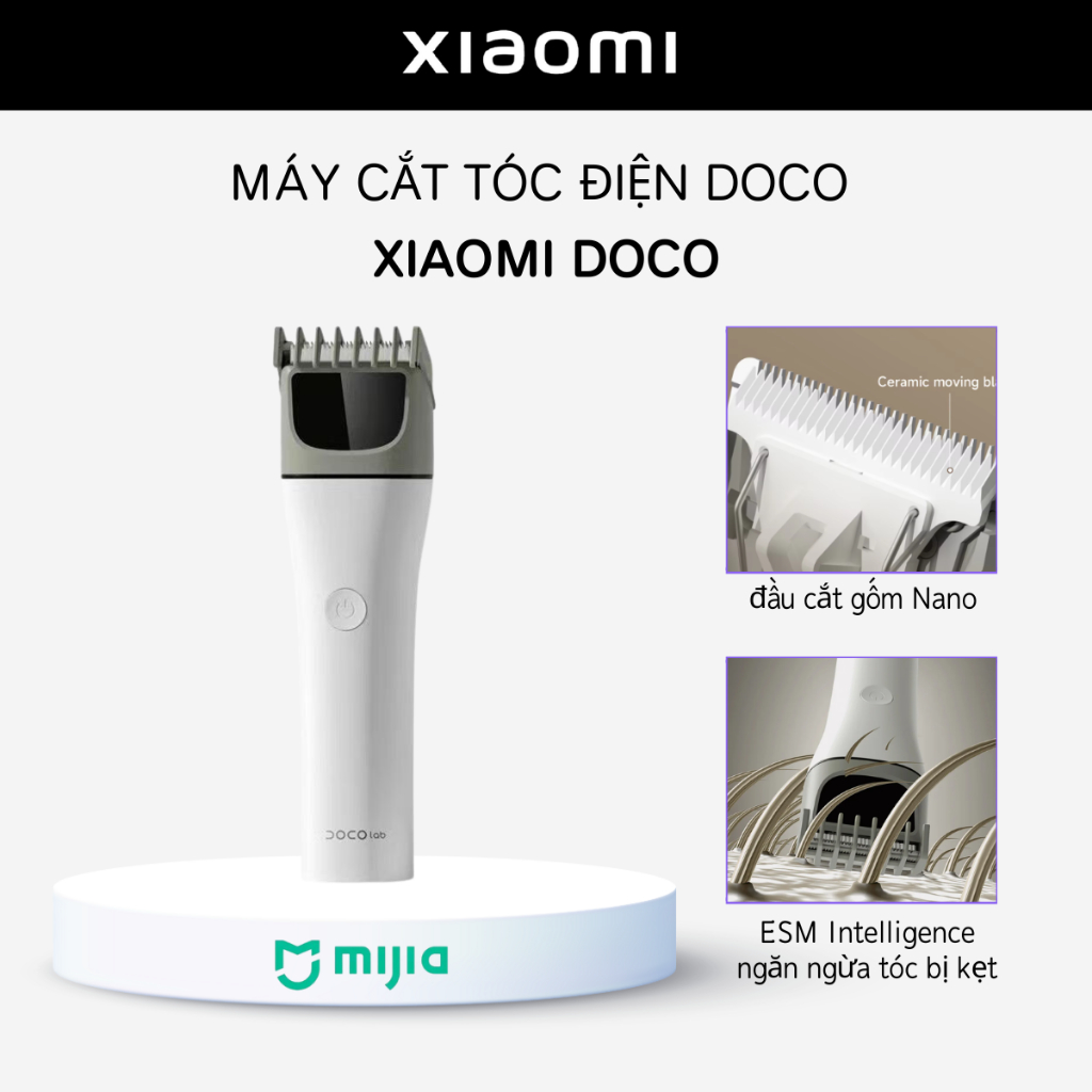 Xiaomi DOCO tông đơ cắt tóc chạy điện Tông đơ cắt tóc loại C không dây Chuyên nghiệp cho Nam ...
